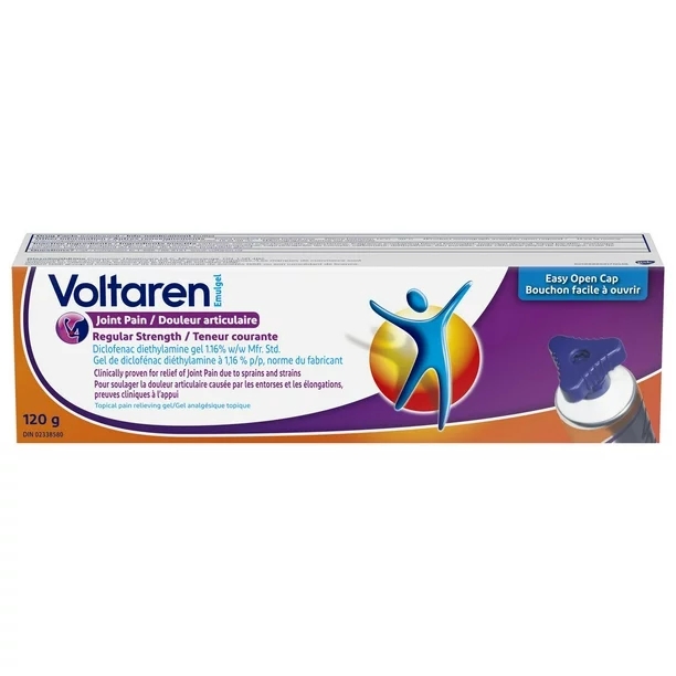 Voltaren Emulgel 일반 강도 관절 통증, 국소 통증 완화 크림, 120g | 캐나다 건강식품몰